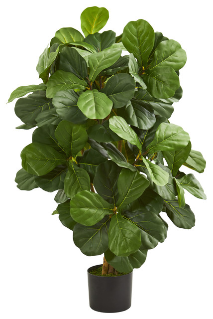 3.5' Fiddle Leaf Artificial Tree - Contemporary - Artificial Plants And ...