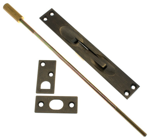 Genuine Solid Brass Extension Flush Bolt 12" Rod - Traditional - Nails ...