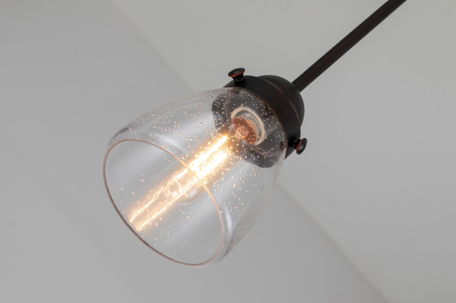 Yellowstone 1-Light Oil Rubbed Bronze Pendant With Seeded Glass Shade ...