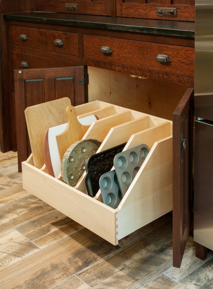 Arts & Crafts Kitchen with Craftsman Door Style - Craftsman - Kitchen ...