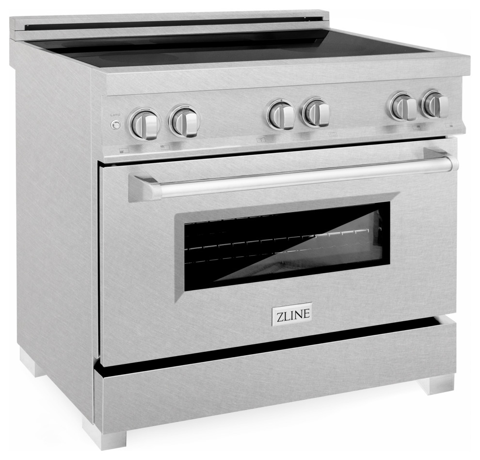 ZLINE 36" Induction Range, DuraSnow Stainless Steel, RAINDS-SN-36 ...