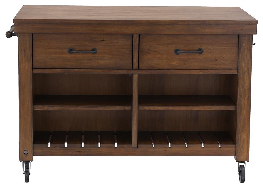 Anacortes Kitchen Island, With Locking Casters - Transitional - Kitchen ...