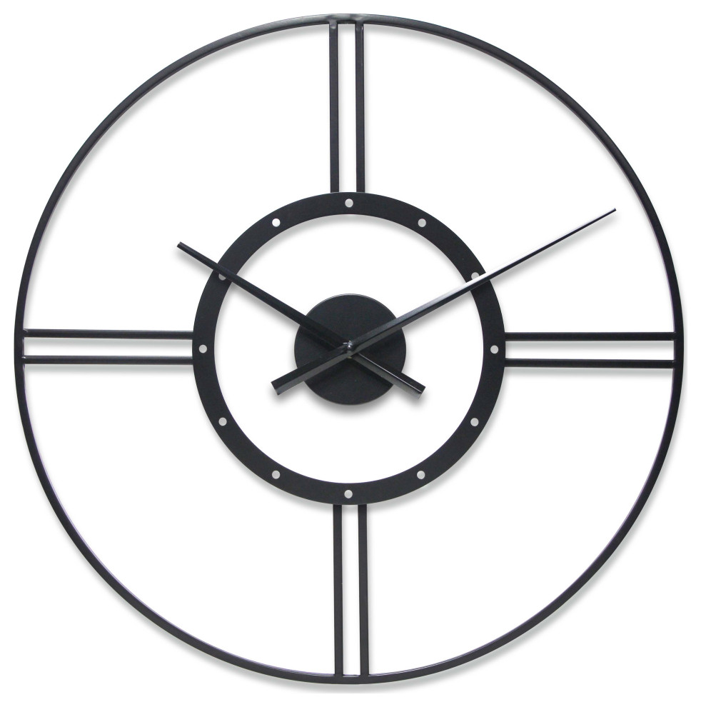 Astro Wall Clock, 24" - Industrial - Wall Clocks - by Infinity ...