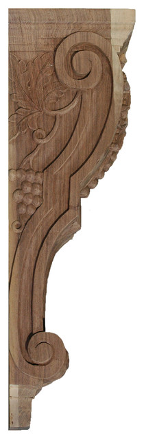 Hand-Carved Grape Corbel, Walnut - Traditional - Corbels - by CAMPBELL ...