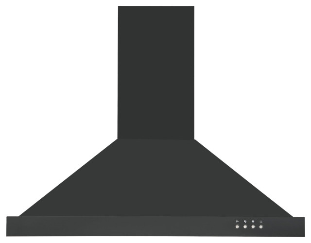 Ancona 30" 450 CFM Convertible Wall Mount Pyramid Hood, Black Stainless ...