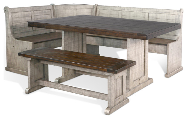 Sunny Designs Homestead Hills Breakfast Nook Set - 0113TA - Farmhouse ...