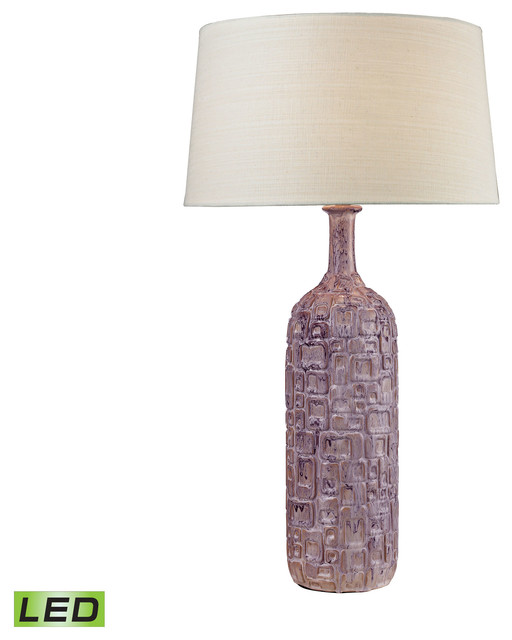 Cubist Ceramic LED Bottle Lamp, Lilac - Transitional - Table Lamps - by ...