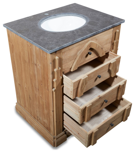 30" Reclaimed Pine Single Bath Vanity - Rustic - Bathroom Vanities And ...
