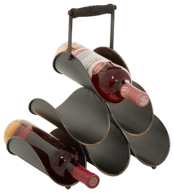 Industrial Black Metal Wine Rack 16406, 15" x 14" x 13" - Industrial ...