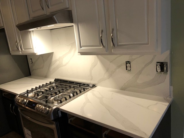 Calacatta Lucia Quartz Countertop and Full Backsplash - Philadelphia ...