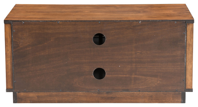 Linea Narrow Entertainment Stand Walnut - Contemporary - Entertainment ...