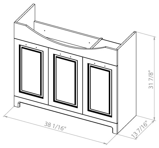 Modern Free standing Bathroom Vanity | Classic White Matt 26"-Omega R ...