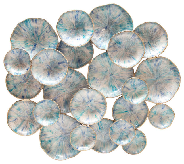 37" Decorative Metal Wall Art, Multi - Contemporary - Metal Wall Art ...