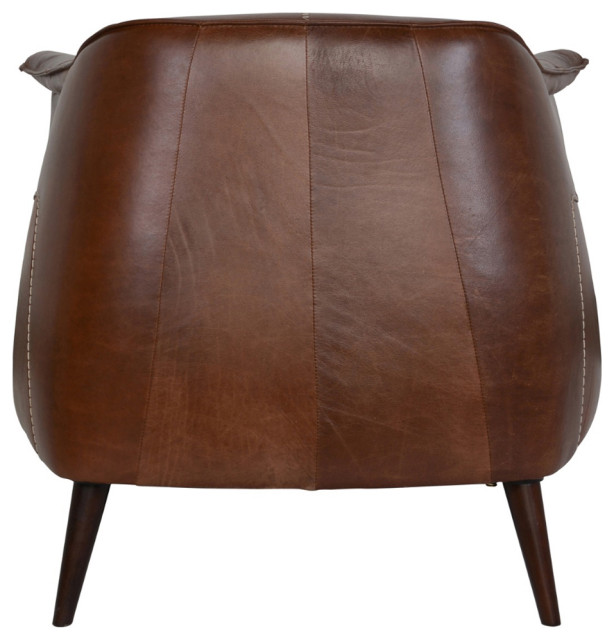 Chestnut Leather Gum Drop Chair - Midcentury - Armchairs And Accent ...