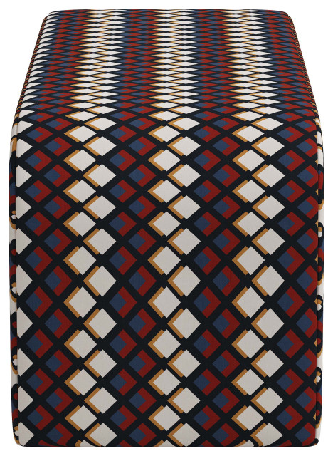 Bench, Deco Diamond Sm Rust Gold, One Size - Contemporary - Upholstered ...