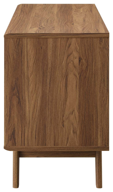 Sofa Side Table Display Stand, Wood, Brown Walnut, Modern, Lounge ...