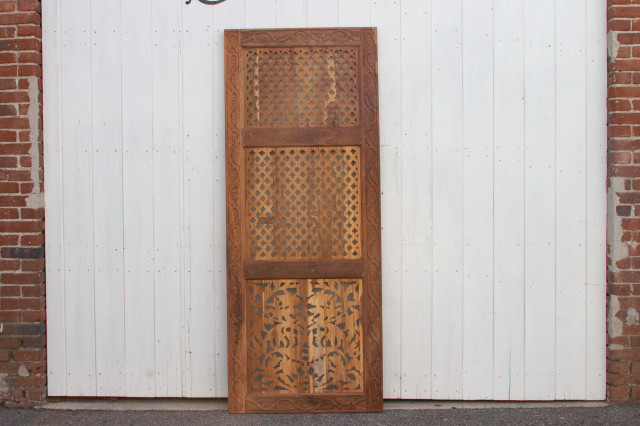Carved Reclaimed Teak Safavid Jali Door - Traditional - Front Doors ...