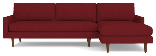 Apt2B Scott 2-Piece Sectional Sofa, Berry, Chaise on Right - Midcentury ...