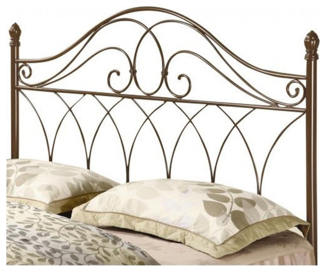 Coaster Zola Full/Queen Metal Scroll Headboard in Brown - Traditional ...