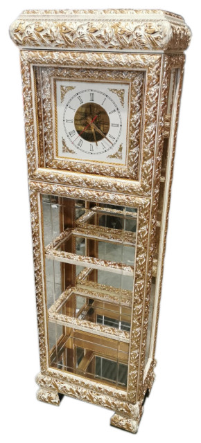 Infinity Ivory Gold Grandfather Clock - Victorian - Floor And ...