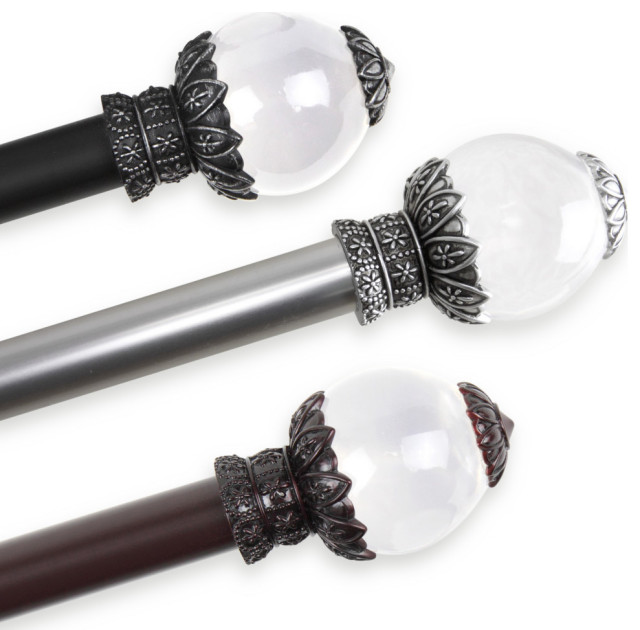 Glossy 1" Curtain Rod, 66-120" - Traditional - Curtain Rods - by Rod ...