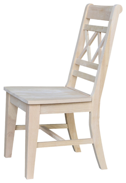 Canyon Collection Set of Two Double X- Back Chairs - Transitional ...