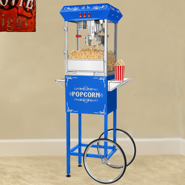 Popcorn Machine with Cart and 5-Pack of Kernels 8oz Popper - Modern ...
