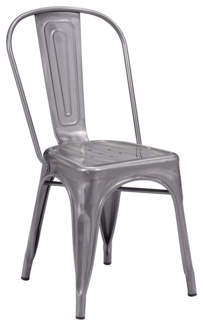 Elio Dining Chair (set Of 2) Gunmetal - Industrial - Dining Chairs - by ...