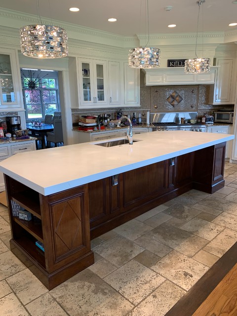 Calacatta Quartz;largest quartz island installed with no seam at more ...