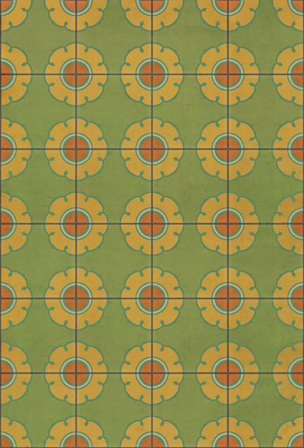 Pattern 78 That 70s Floor 38x56 Vintage Vinyl Floorcloth - Contemporary ...