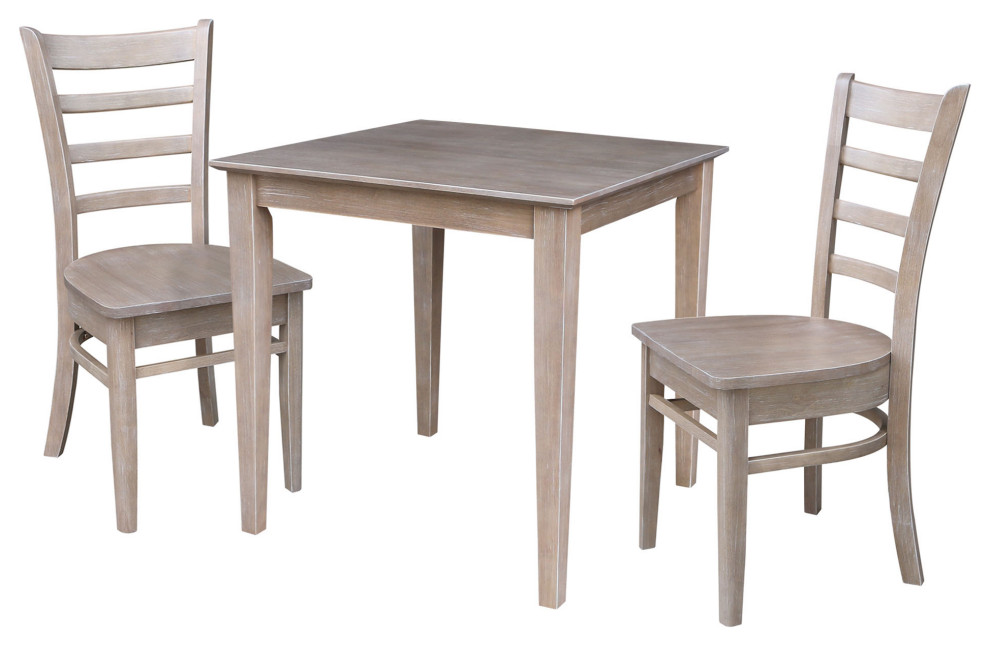 30X30 Dining Table With 2 Emily Chairs - Farmhouse - Dining Sets - by ...