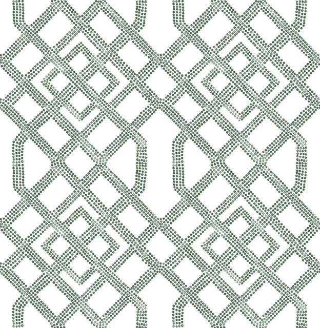 Traverse Dark Green Trellis Wallpaper - Contemporary - Wallpaper - by ...
