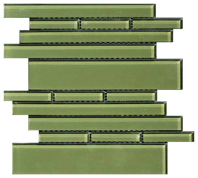 10.5x9.5 Olive Tile - Contemporary - Mosaic Tile - by Raffi Glass | Houzz