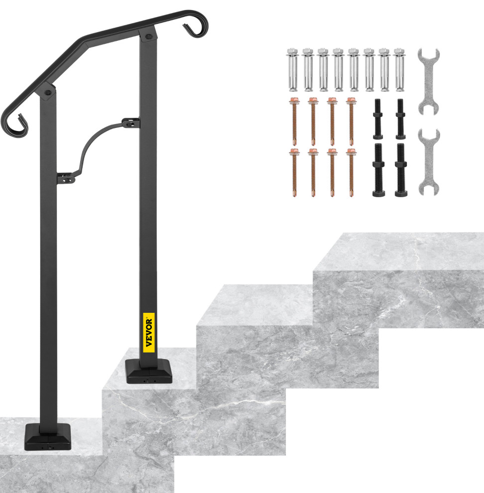 Outdoor Handrails for Outdoor Steps Aluminum Metal Handrailing, Fit 1-2 ...