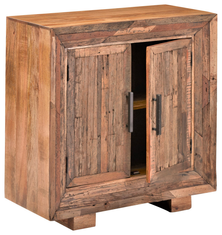 40" Rustic Farmhouse Reclaimed Wood Sideboard Accent Cabinet - Rustic ...