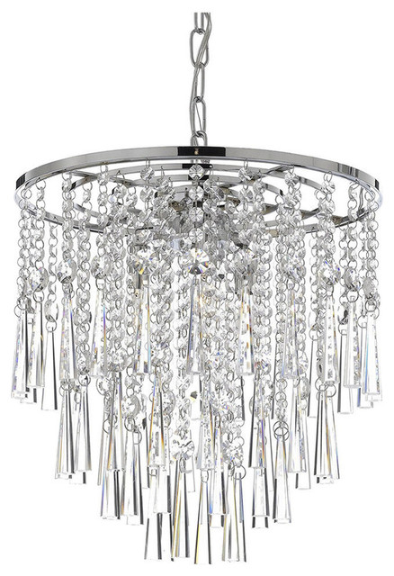 Modern Crystal Rain Drop Chandelier 3-Light - Contemporary ...