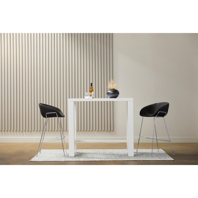 Abby Bar Table Top, High Gloss White - Transitional - Indoor Pub And ...