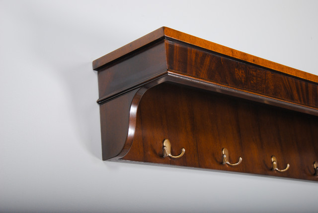 Mahogany Coat Rack Shelf - Traditional - Wall Organizers - by Niagara ...
