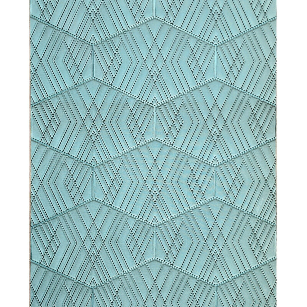 Lamborghini geometric Hexagon heavy textured green teal metallic ...