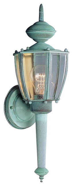 Volume Lighting 1-Light Verde Green Outdoor Wall Sconce - Traditional ...