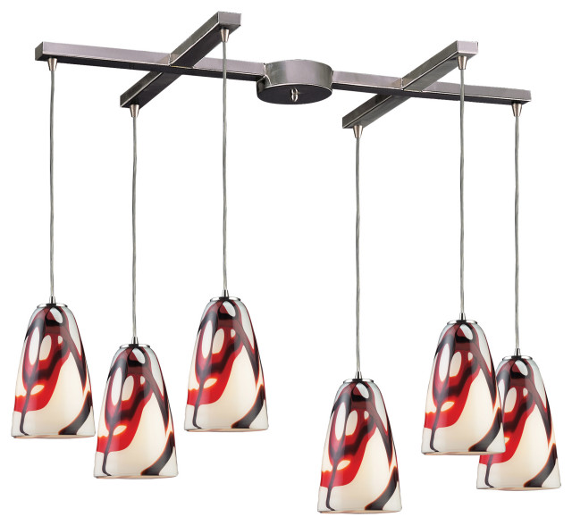 ELK LIGHTING 541-6Crw Fuego Collection - Cream White - Contemporary ...