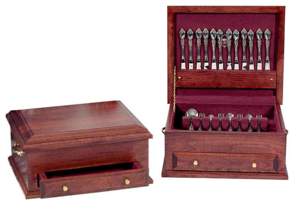 Cherry Silverware Box - Transitional - Flatware Storage - by Fifthroom ...