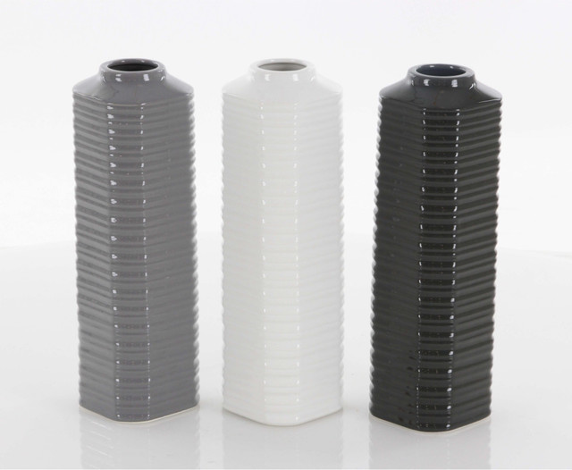 Dazzling Ceramic Vase, Assorted 3 - Contemporary - Vases - by Benzara ...