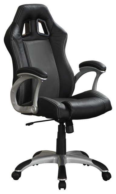 Adjustable Height Office Chair With Air Ventilation in Black ...