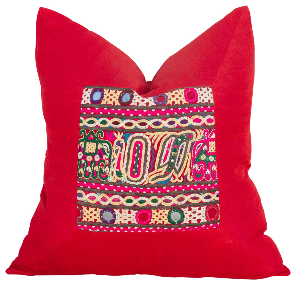 Kausa Indian Silk Decorative Pillow - Contemporary - Decorative Pillows ...