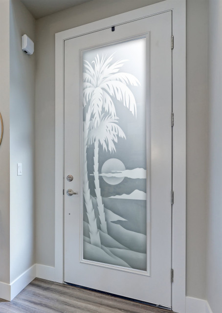 Front Door - Palm Sunset - Fiberglass Smooth - 30" x 80" - Book/Slab ...