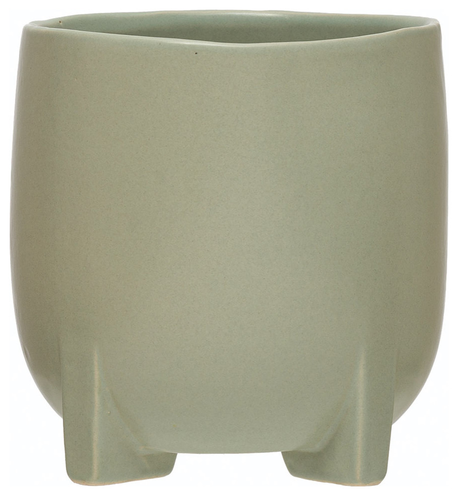 Stoneware Footed Planter - Transitional - Indoor Pots And Planters - by ...