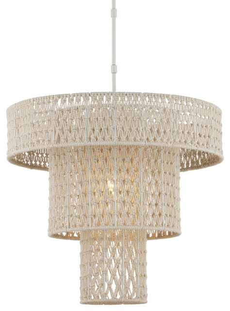 Counterculture Cream Chandelier - Beach Style - Chandeliers - by Currey ...