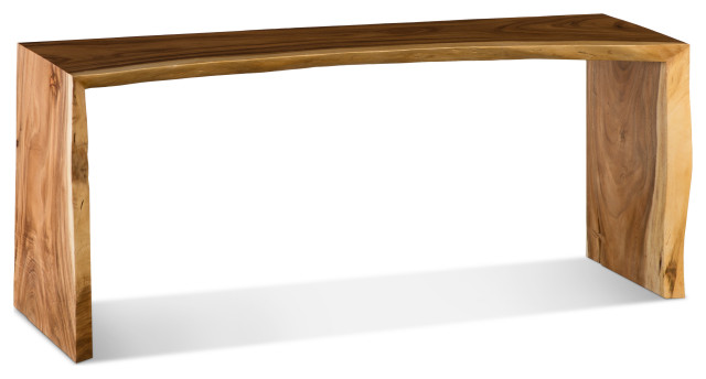 Waterfall Counter Table, Natural - Rustic - Indoor Pub And Bistro ...