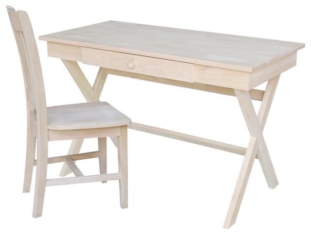 Cross Leg Desk With Chair - Transitional - Desks And Hutches - by ...